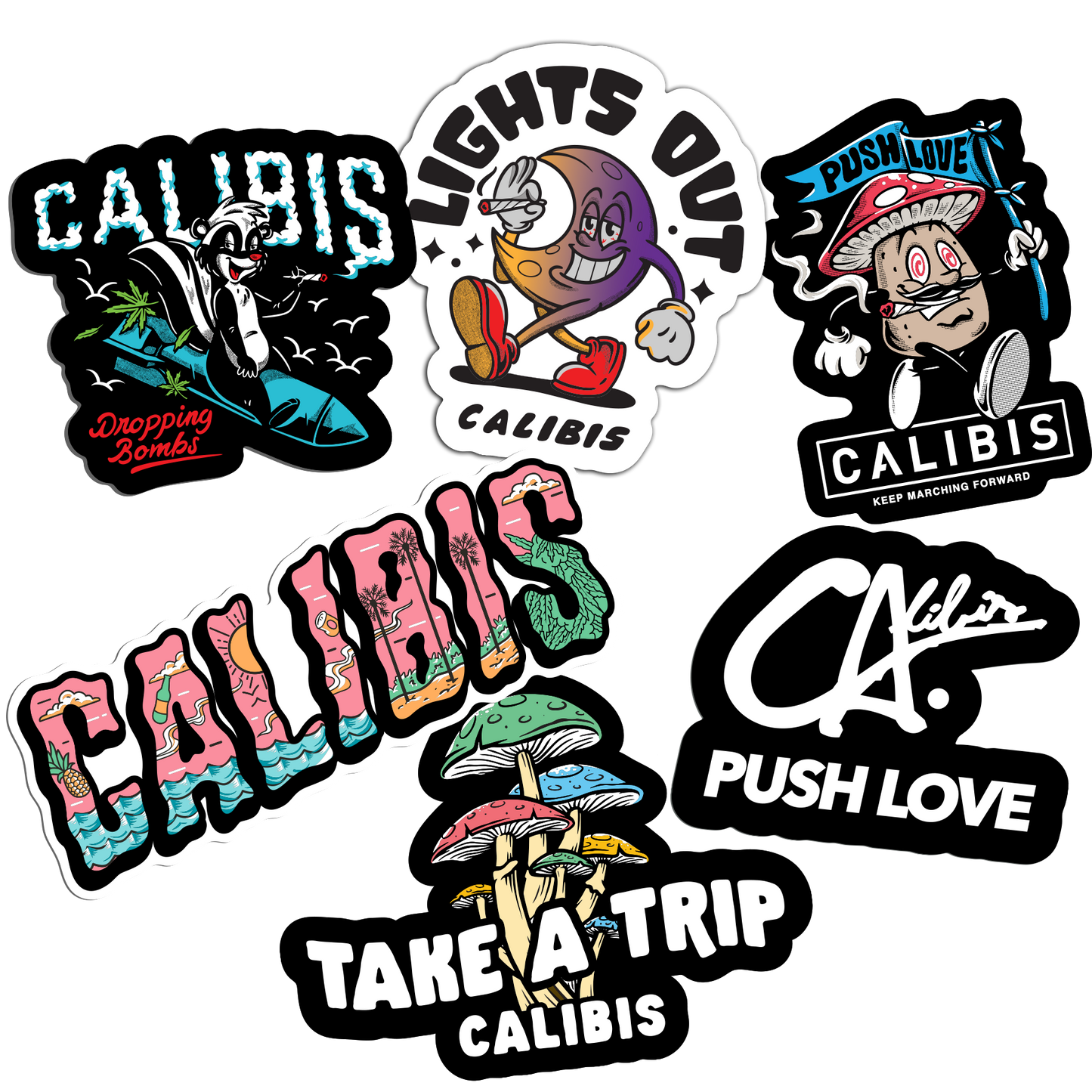 Wavy Sticker Pack – CALIBIS.com
